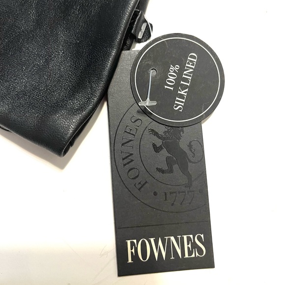 Fownes Brothers | Accessories | Fownes Brothers Black Leather Long Silk ...